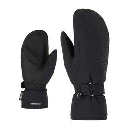 Ziener Damen F&auml;ustlinge "KISARI-Z AQUASHIELD DAMEN", schwarz, Gr. 7,5, Kunstfaser, Handschuhe, wasserdicht, winddicht, atmungsaktiv, warmes