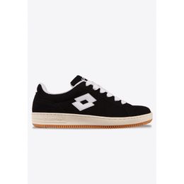 Lotto Herren Sneaker, Gr. 42, schwarz-weiß, Synthetik, Schuhe, - in angesagtem Y2K Design