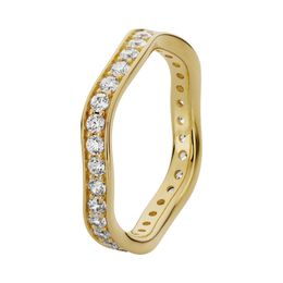 OROLINO Damen Fingerring "333/- Gelbgold glanz synth. Zirkonia", 052 (16,6), Gold, gelb, Gold, Fingerringe