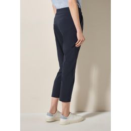 Cecil Damen Jogger Pants, blau, Gr. S, unifarben, Web, 66% Baumwolle, 30% Polyester, 4% Elasthan, Hosen, Elastikbund mit Tunnelzug
