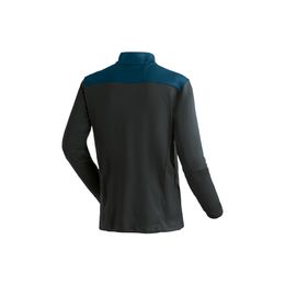 Maier Sports Herren Rollkragenpullover "Felian", schwarz, Gr. 62, 100% Polyester, Pullover, Herren Midlayer, pflegeleichtes Half-Zip Fleece, Regular