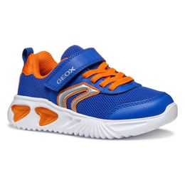 Geox Kinder Sneaker "J ASSISTER BOY Blinkschuh", Gr. 29, blau, Synthetik, Textil, Schuhe, Sportschuh, Klettschuh mit auff&auml;llig blinkender Sohle