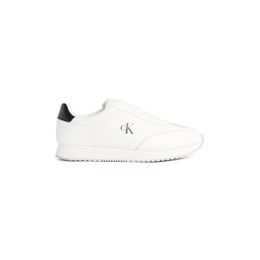 Herren Plateausneaker "RUNNER LACEUP TC", Calvin Klein Jeans, Gr. 46, schwarz-wei&szlig;, Leder, Schuhe, Freizeitschuh, Halbschuh, Schn&uuml;rschuh mit