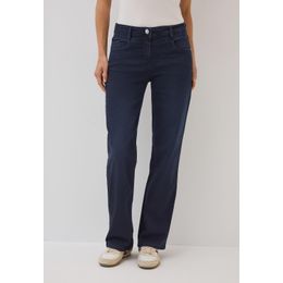 Cecil Damen Loose-fit-Jeans, blau, Gr. 36, unifarben, Jeans, 75% Baumwolle, 23% Polyester, 2% Elasthan, Jeans, High Waist