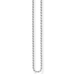 Thomas Sabo Damen Collierkettchen "Kordelkettengliederung, 1,0 mm breit", 50, Silber 925 (recycelt), silber, Silber 925 (recycelt), Halsketten