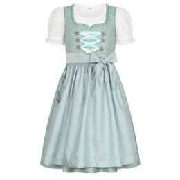 N&uuml;bler N&Uuml;BLER M&auml;dchen Dirndl "Kinderdirndl Gabrina", gr&uuml;n, Gr. 140, Obermaterial: 100% Polyester PES., Kleider