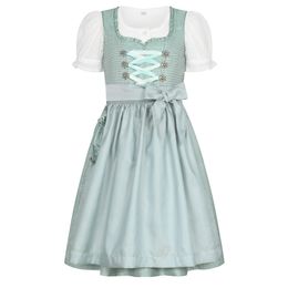 N&uuml;bler N&Uuml;BLER M&auml;dchen Dirndl "Kinderdirndl Gabrina", gr&uuml;n, Gr. 128, Obermaterial: 100% Polyester PES., Kleider