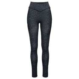 active by Lascana LASCANA ACTIVE Damen Leggings, bunt, Gr. 32, animal-print, Obermaterial: 79% Polyester, 21% Elasthan, Hosen, mit allover Druck