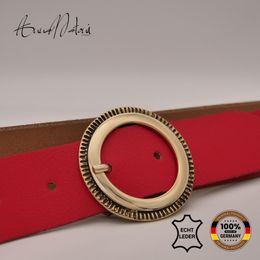 AnnaMatoni Damen Lederg&uuml;rtel "AnnaMatoni Lederg&uuml;rtel Glim Lederg&uuml;rtel Glim", rot, Gr. 120, 100% Leder, G&uuml;rtel
