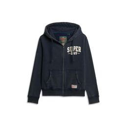 Superdry Herren Sweatshirt "Sweatjacke Vintage Athletic Zip Hoodie", blau, Gr. M, Obermaterial: 100% Baumwolle CO., Sweatshirts