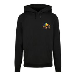 F4NT4STIC Herren Kapuzenpullover "Rainbow Turtle HOODIE UNISEX", schwarz, Gr. XXL, Obermaterial: 50% Baumwolle, 50% Polyester, Pullover, Print