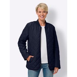 Classic Basics Damen Steppjacke, blau, Gr. 52, unifarben, 100% Polyester, Wattierung:100% Polyester, Jacken