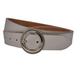 AnnaMatoni Damen Lederg&uuml;rtel "AnnaMatoni Lederg&uuml;rtel Glim2 Lederg&uuml;rtel Glim2", silber, Gr. 105, 100% Leder, G&uuml;rtel
