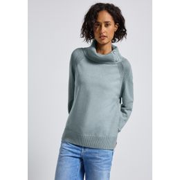 Street One Damen Rollkragenpullover, blau, Gr. 34, unifarben, Stoff, 30% Polyester, 29% Polyacryl, 21% Viskose, 20% Nylon, Pullover, mit Stehkragen