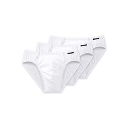 Schiesser Herren Slip "Slip 3er Pack", Gr. L, wei&szlig;, Obermaterial: 95% Baumwolle CO. 5% Elasthan EL., Unterhosen