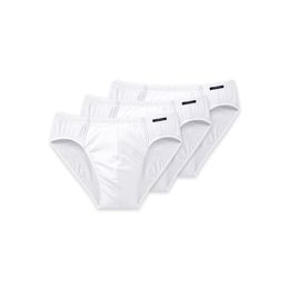 Schiesser Herren Slip "Slip 3er Pack", Gr. XL, wei&szlig;, Obermaterial: 95% Baumwolle CO. 5% Elasthan EL., Unterhosen
