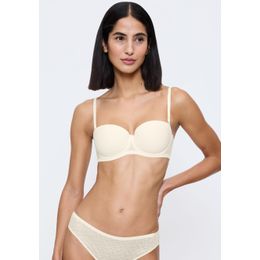 Triumph Damen B&uuml;gel-BH "Signature Sheer", Gr. 80, wei&szlig;, T&uuml;ll, Obermaterial: 41% Polyamid, 41% Polyester, 18% Elasthan, BHs, Monogramm-T&uuml;ll,