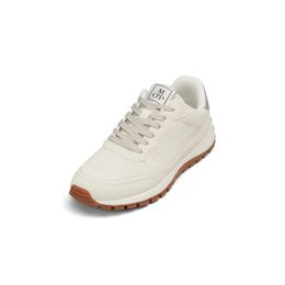 Marc O'Polo MARC O'POLO Damen Sneaker "aus softem Veloursleder", Gr. 38, silber, Obermaterial: 100% Leder, unifarben, Schuhe