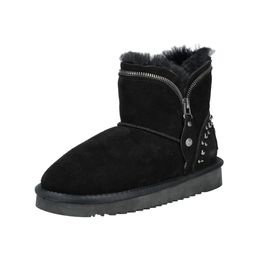 Mustang Shoes Damen Stiefelette "Mustang Shoes Stiefelette Veloursleder", Gr. 40, schwarz, Veloursleder, Schuhe