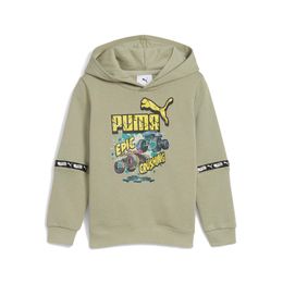 Puma Kinder Kapuzenpullover "Puma x HOT WHEELS MONSTER TRUCKS Hoodie Jungen", gr&uuml;n, Gr. 110, Obermaterial: 32% Polyester, 68% Baumwolle;