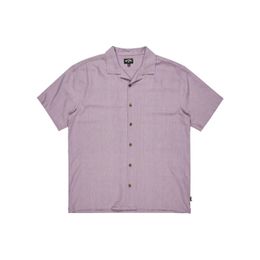 Billabong Herren Funktionshemd "Vacay Solid", lila, Gr. M, 55% Leinen, 45% Lyocell, Hemden