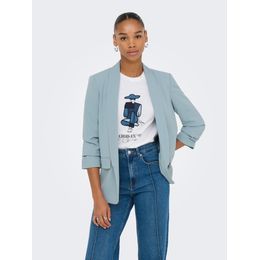 Only Damen Longblazer "ONLEVI LIFE 3/4 LOOSE BLAZER CC TLR", blau, Gr. 38, unifarben, Obermaterial: 95% Polyester, 5% Elasthan, Blazer