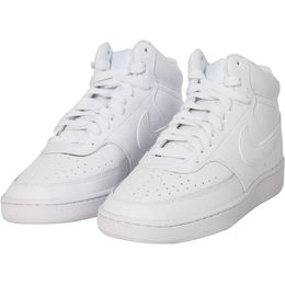 Nike Sportswear Damen Sneaker "Wmns Court Vision Mid", Gr. 40, weiß, Leder, Schuhe, Design auf den Spuren des Air Force 1