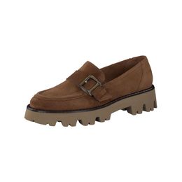 Paul Green Damen Slipper "Paul Green Slipper Veloursleder", Gr. 38,5, braun, Veloursleder, Schuhe
