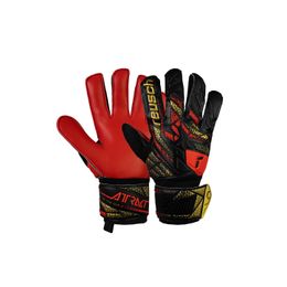 Reusch Damen Torwarthandschuhe "Attrakt Solid"goldfarben, schwarz, Gr. 9, mehrfarbig, 29% Polyester, 5% Polyurethan, 1% Baumwolle, Handschuhe, mit