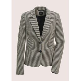 Madeleine Mode MADELEINE Damen Jackenblazer "Blazer Blazer"bleigrau, perlwei&szlig;, Gr. 48, Obermaterial: 67% Polyester PES. 30% Viskose CV. 3% Elasthan EL., Blazer