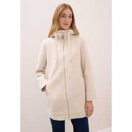 Cecil Damen Fellimitatmantel, wei&szlig;, Gr. XL, unifarben, Stoff, Obermaterial: 100% Polyester; Futter: 100% Polyester; F&uuml;llung: 100% Polyester, M&auml;ntel,