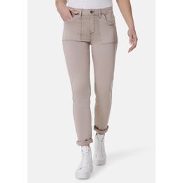 STOOKER WOMEN Damen 5-Pocket-Jeans "DAVOS Colour Jogg Edition", beige, Gr. 44, Denim/Jeans, 98% Baumwolle, 2% Elasthan, Jeans, Boyfriendjeans Casual