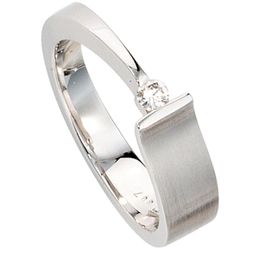 Jobo Damen Fingerring "Diamant-Ring 0,07 ct.", 52, SI = kleine Einschl&uuml;sse, Diamanten Wei&szlig;gold 585, wei&szlig;, Diamanten, Wei&szlig;gold 585, Fingerringe, 585
