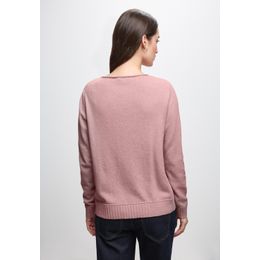 Street One Damen Strickpullover, rosa, Gr. 40, unifarben, Stoff, 33% Polyester, 31% Polyacryl, 24% Baumwolle, 12% Polyamid, Pullover, mit
