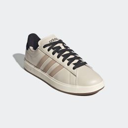 Herren Sneaker "GRAND COURT 2.0", adidas Sportswear, Gr. 45, schwarz, Leder, Synthetik, Schuhe, Design auf den Spuren des adidas Superstar