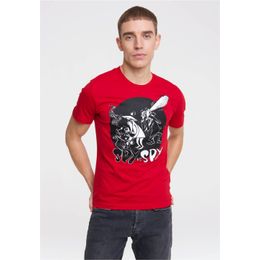logoshirt Herren T-Shirt "Mad - Spy vs Spy - Club", rot, Gr. L, bedruckt, 100% Baumwolle, Shirts, mit Spy vs Spy-Print