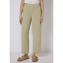 Damen Culotte, gr&uuml;n, Gr. 40, STREET ONE STUDIO, unifarben, Stoff, 100% Viskose, Hosen, High Waist