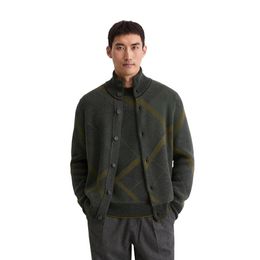Marc O'Polo MARC O'POLO Herren Cardigan "mit Farb- und Strukturmix", grau, Gr. M, Obermaterial: 63% Schurwolle, 30% Baumwolle, 7% Polyamid, Strickjacken