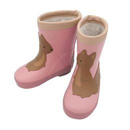 MaxiMo Mädchen Gummistiefel, Gr. 19, rosa, Obermaterial: 100% Gummi. Futter: 100% Polyester, Schuhe, gefüttert, Profilsohle, reflektierende Details