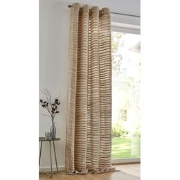 Gardine HEINE HOME, B:140cm H:175cm, grau, Baumwolle, Polyester, Gardinen