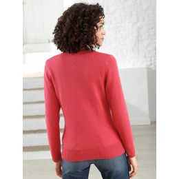 Casual Looks Damen V-Ausschnitt-Pullover "Pullover", rot, Gr. 38, meliert, unifarben, 50% Baumwolle, 50% Polyacryl, Pullover