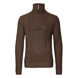 Blend Herren Troyer "Troyer BHPullover", braun, Gr. M, Obermaterial: 80% Polyacryl PAN. 20% Baumwolle CO., Pullover