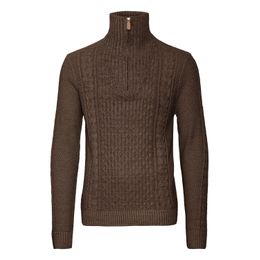 Blend Herren Troyer "Troyer BHPullover", braun, Gr. XXL, Obermaterial: 80% Polyacryl PAN. 20% Baumwolle CO., Pullover