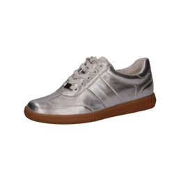 Caprice Damen Sneaker "Caprice Sneaker Leder", Gr. 40, silber, Leder, Schuhe