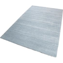 Teppich Esprit, B:70cm H:20mm L:140cm, blau, Kunstfaser, Wohnzimmer, Teppiche, "Loft ESP-4223", Wohnzimmer, große Farbauswahl, sehr weicher Flor,