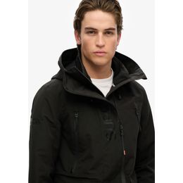 Superdry Herren Outdoorjacke "HOOD ULTIMATE EMB WINDBREAKER", schwarz, Gr. XXL, unifarben mit Farbeinsatz, Web, Obermaterial: 100% Polyester, Jacken