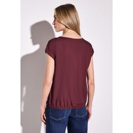 Street One Damen Hemdbluse, rot, Gr. 34, unifarben, Stoff, 100% Viskose, Blusen, aus softer Viskose