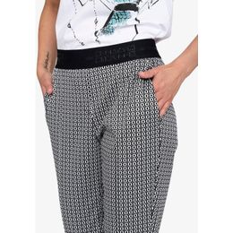 Damen R&ouml;hrenhose, schwarz, Gr. 36, Sportalm KITZB&Uuml;HEL, gemustert, mehrfarbig, Web, Obermaterial: 66% Polyester, 26% Polyamid, 8% Elasthan, Hosen, mit