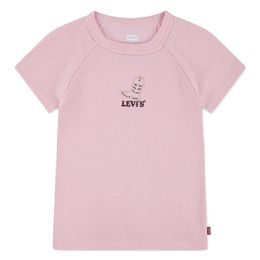 LEVI'S KIDS Mädchen Rundhalsshirt "LVG COLOR BLOCK RAGLAN", rosa, Gr. 8, Feinripp, Obermaterial: 69% Polyester, 27% Baumwolle, 4% Elasthan, Shirts,