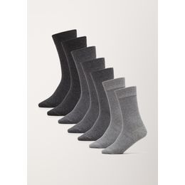 s.Oliver Herren Sneakersocken "essentials", Gr. 39, grau, Baumwollmischung, unifarben, Socken, mit nahtlosem Zehenbereich
